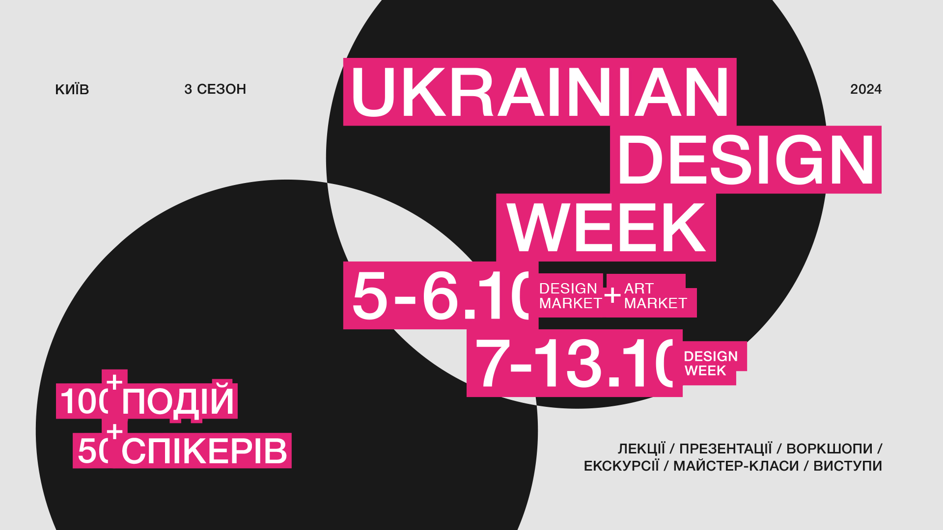 Ukrainian Design and Innovation Week will be held in Kyiv for the third ...