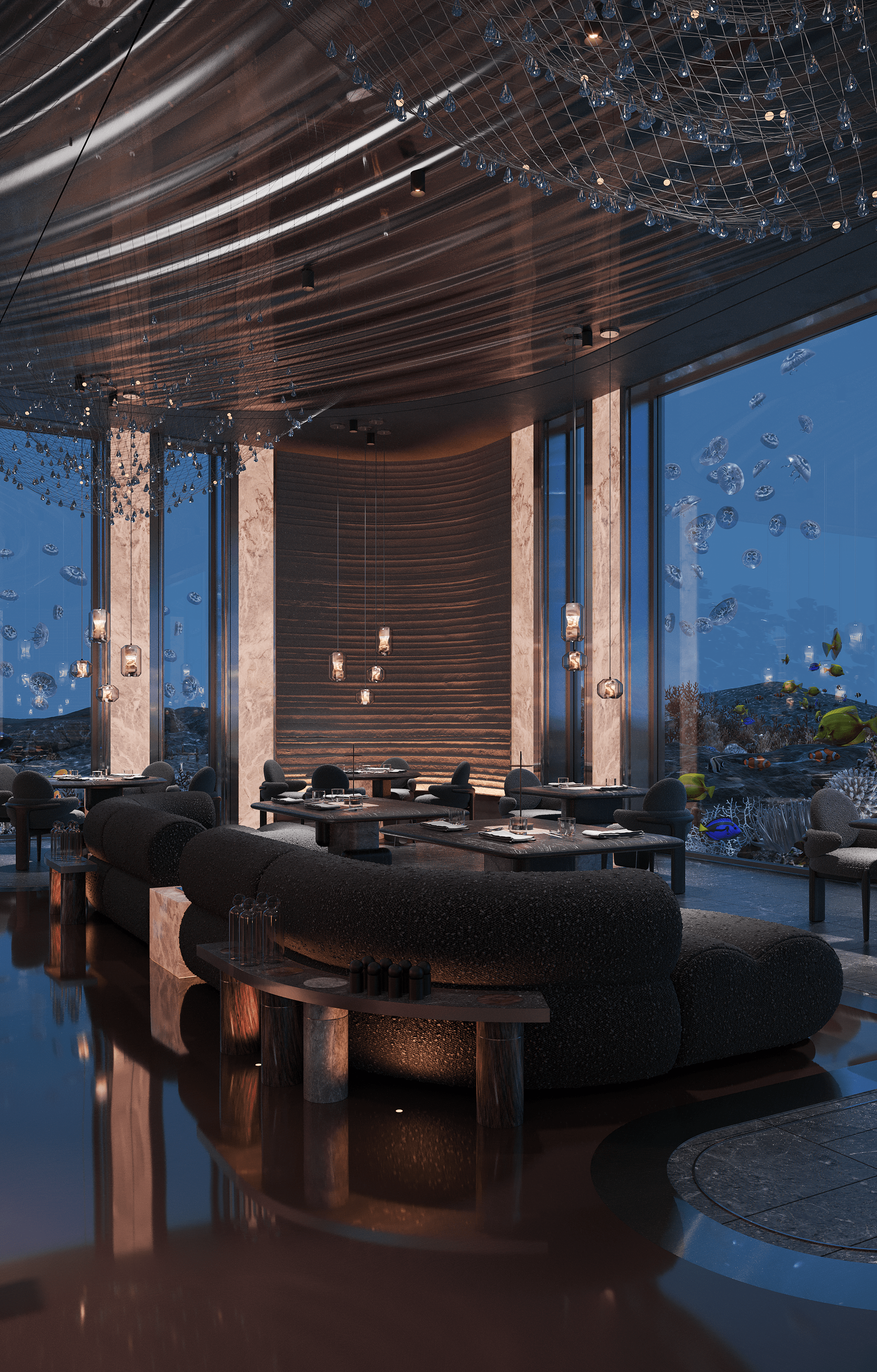 NKey presents a new concept of an underwater restaurant in Dubai ...