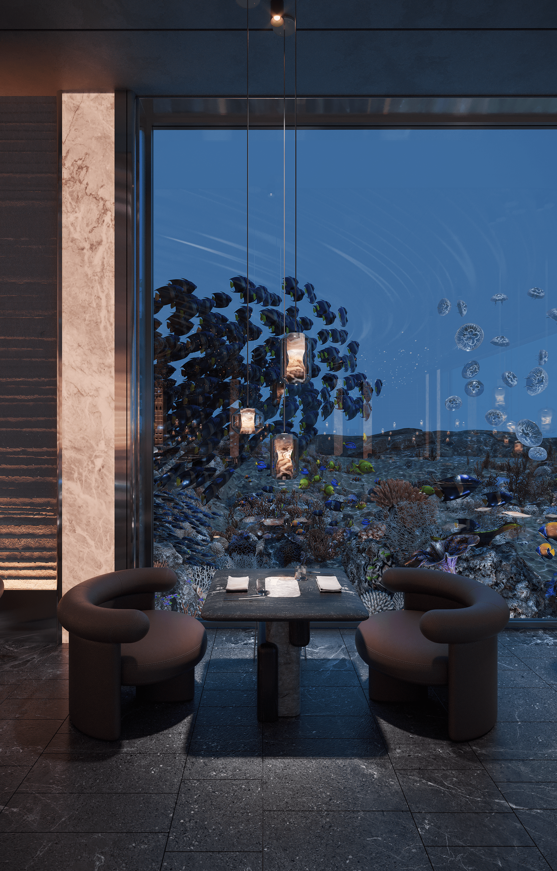 NKey presents a new concept of an underwater restaurant in Dubai ...