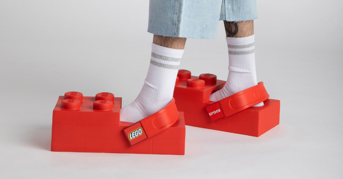 Lego in collaboration with Crocs released shoes in the shape of giant ...